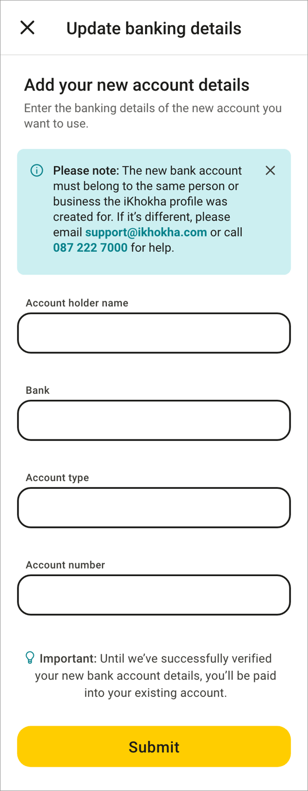 How to Edit Your Banking Details